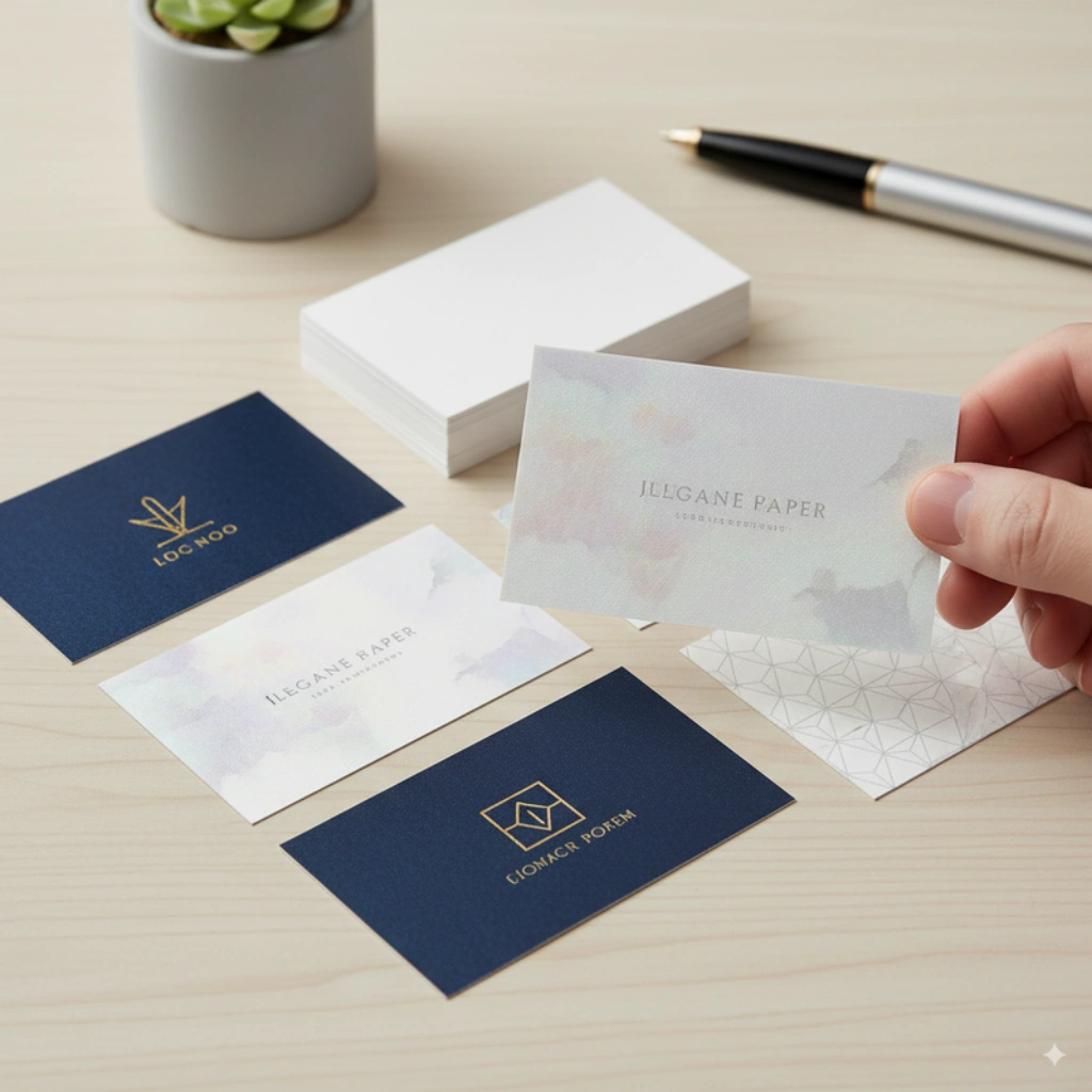 Pearl Paper Business Cards Canada | Shimmer Finish Custom Printing