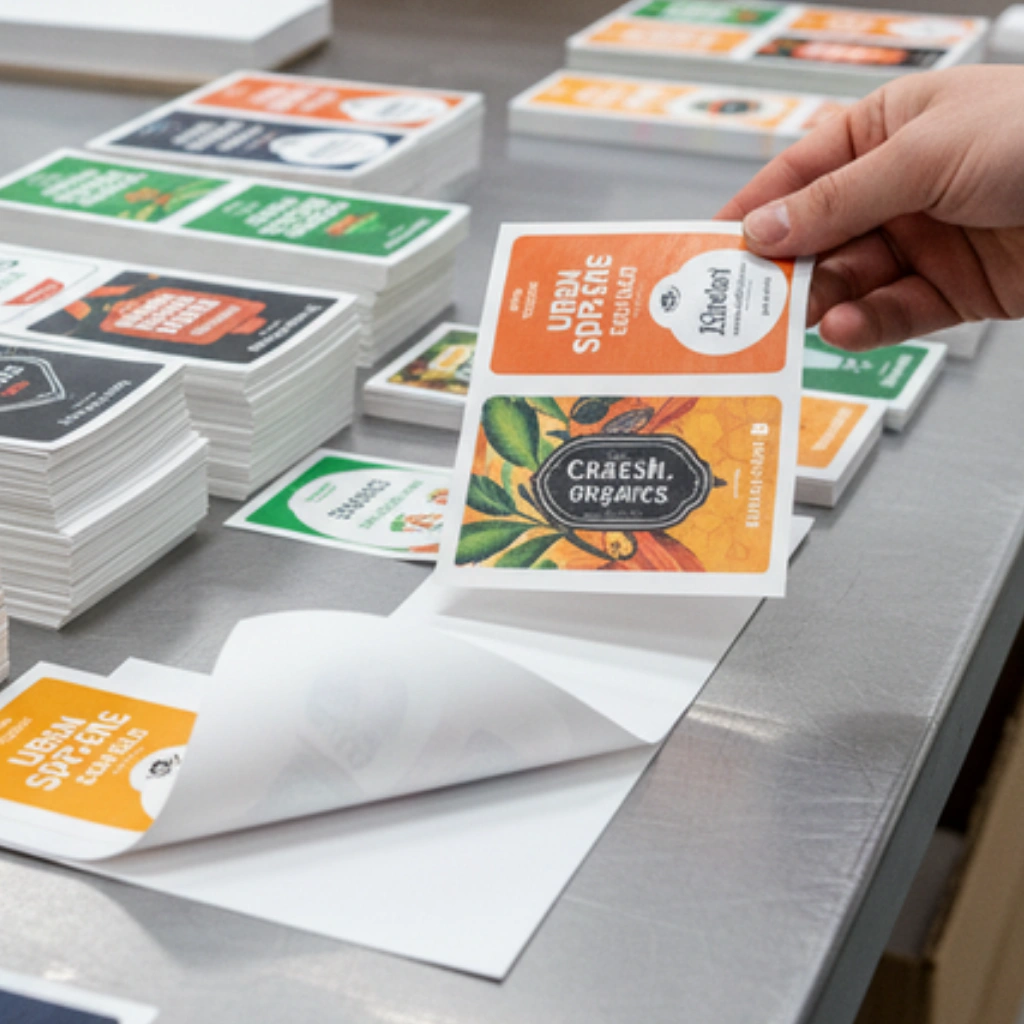 Custom Square Cut Labels Printing | Durable Full-Color Canada